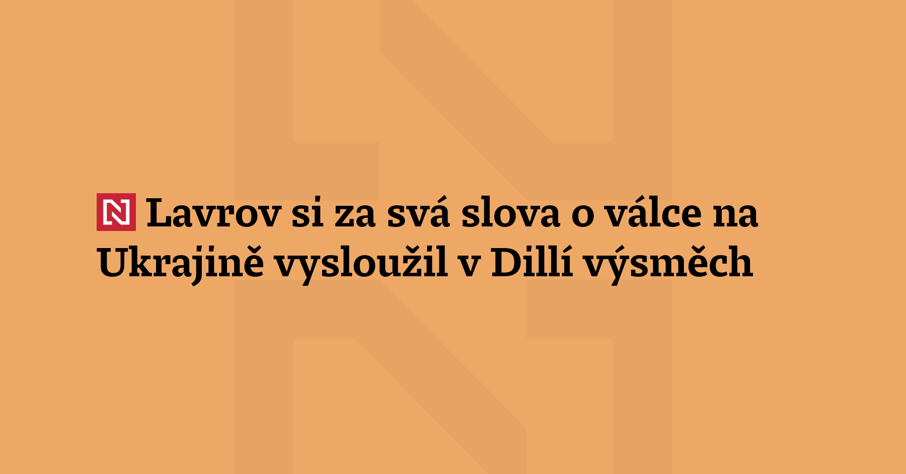 Lavrov si za svá slova o válce na Ukrajině vysloužil v Dillí výsměch