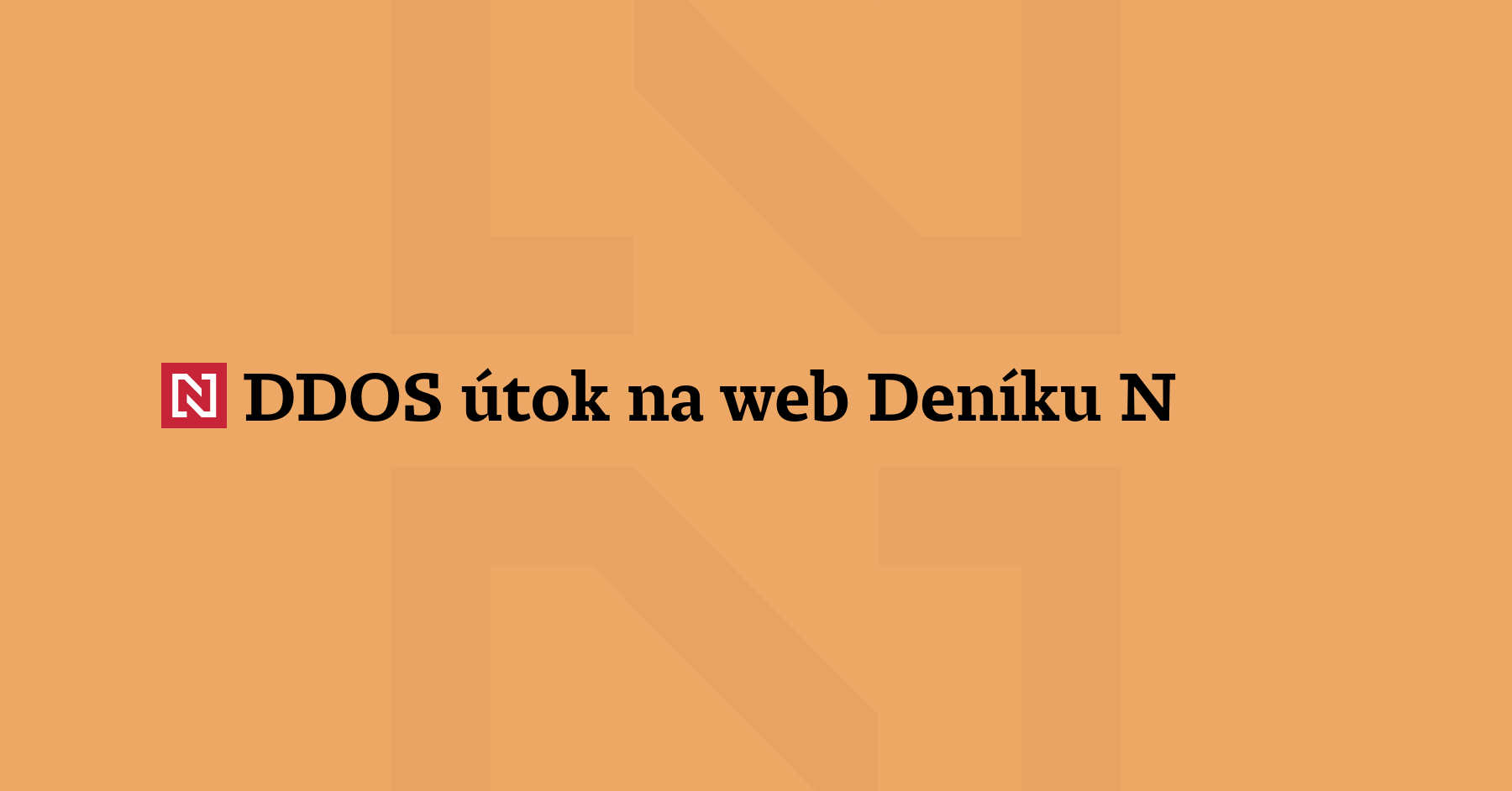 DDOS útok na web Deníku N