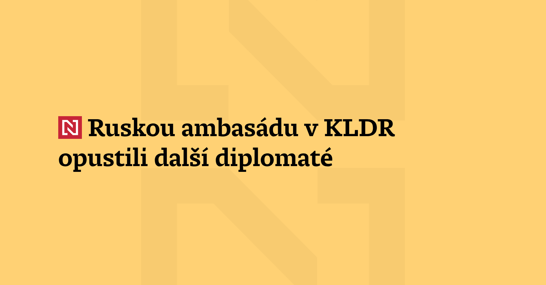 Ruskou ambasádu v KLDR opustili další diplomaté