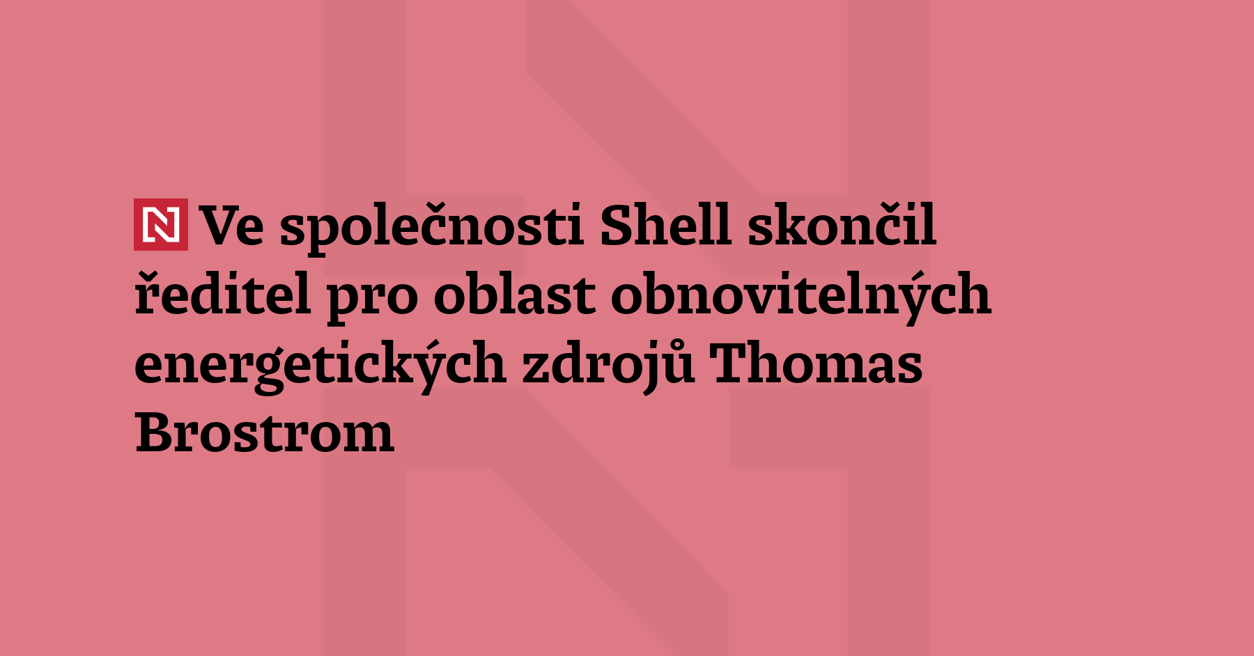 Ve společnosti Shell skončil ředitel pro oblast obnovitelných ...