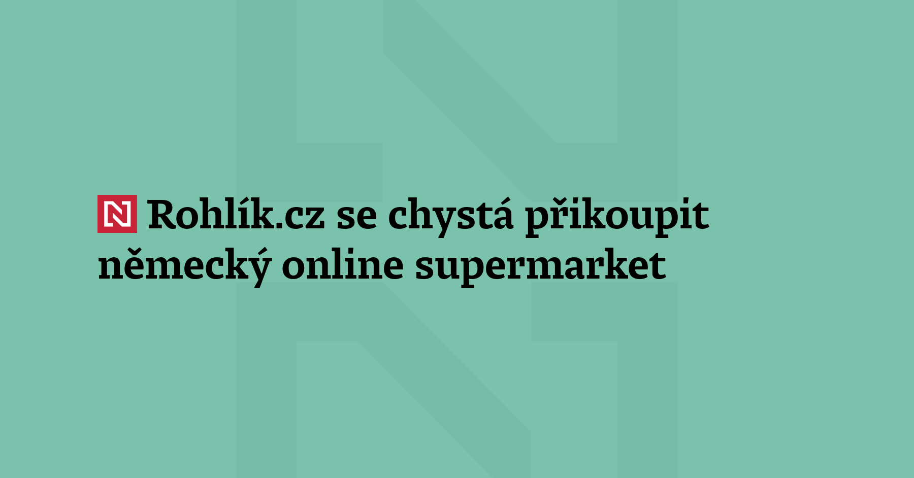 Rohlík.cz se chystá přikoupit německý online supermarket