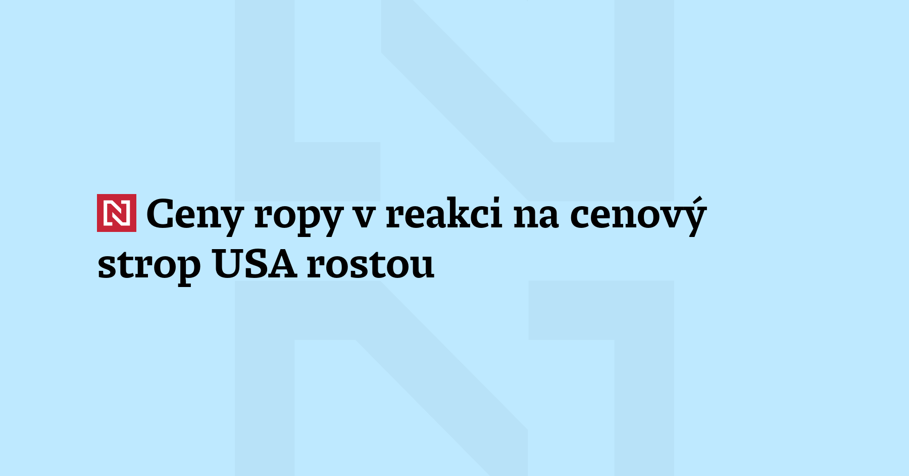 Ceny ropy v reakci na cenový strop USA rostou