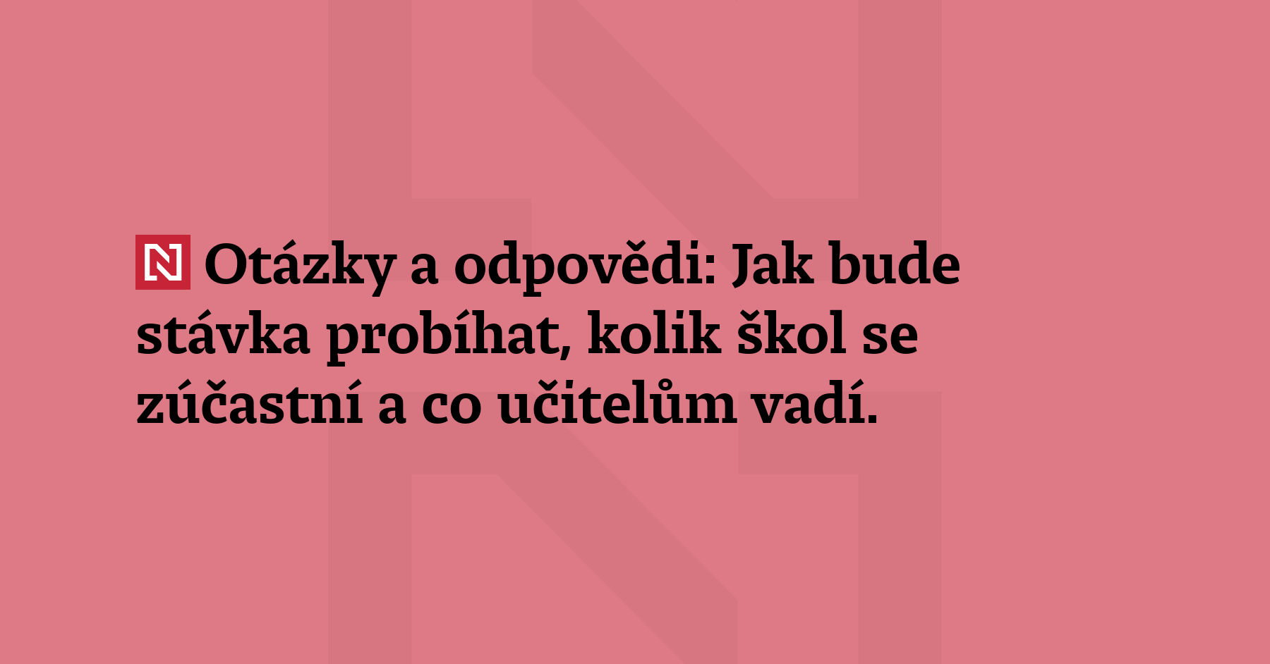 Otázky a odpovědi ke stávce