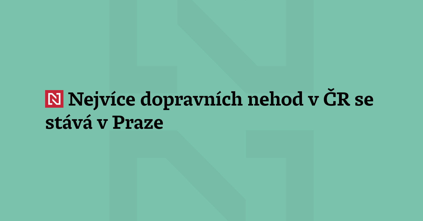 Nejvíce dopravních nehod v ČR se stává v Praze