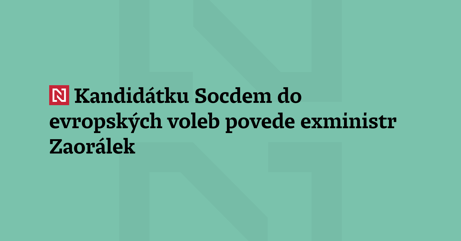 Kandidátku Socdem do evropských voleb povede exministr Zaorálek