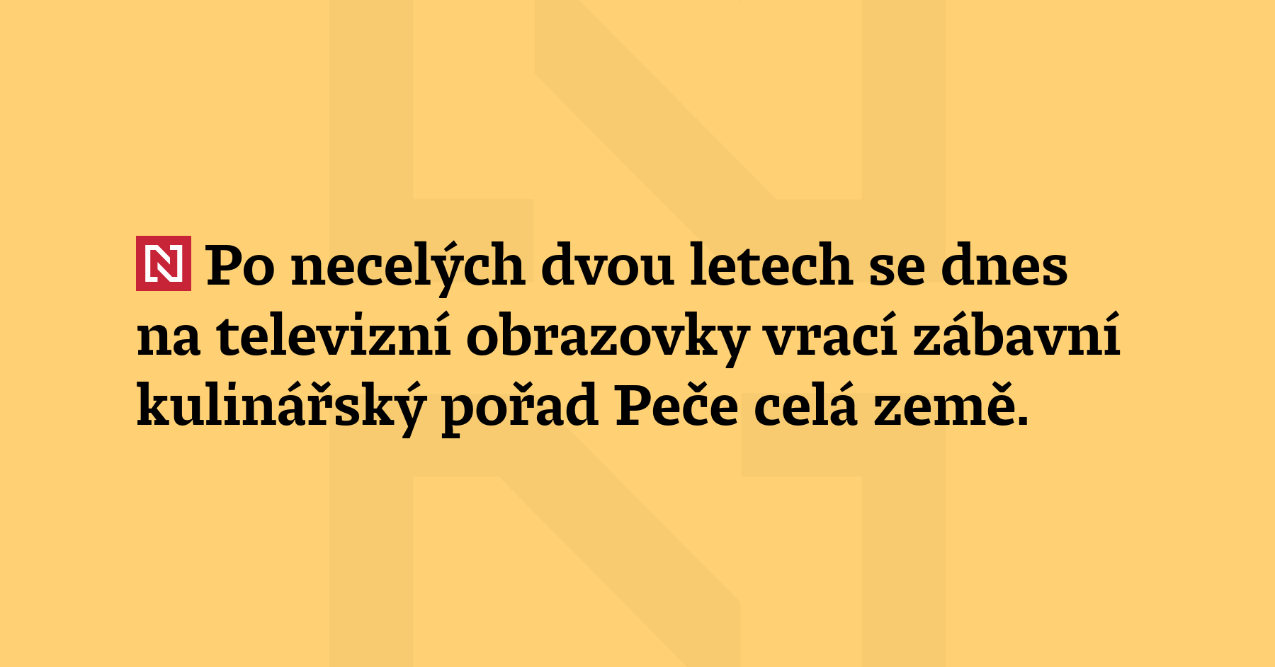 Po necelých dvou letech se dnes na televizní obrazovky vrací zábavní ...