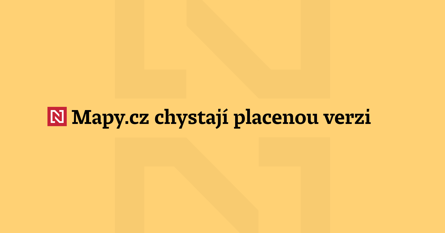 Mapy.cz chystají placenou verzi