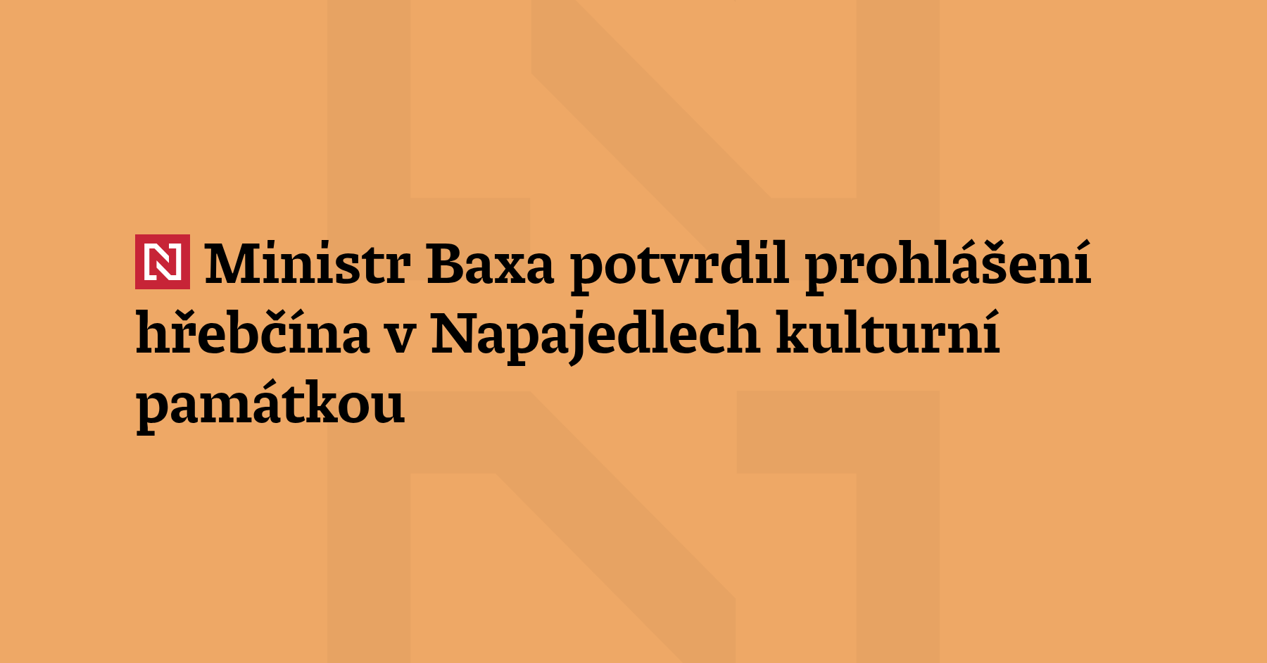 Ministr Baxa potvrdil prohlášení hřebčína v Napajedlech kulturní památkou