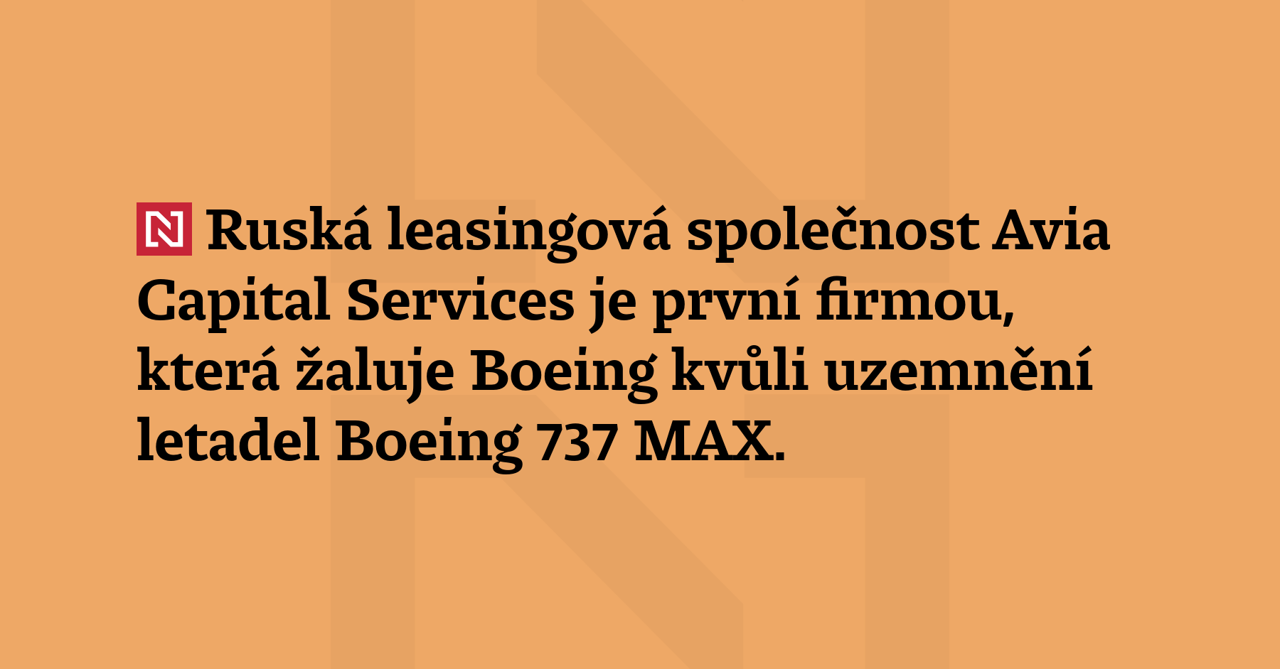 Ruská leasingová společnost Avia Capital Services je první firmou ...