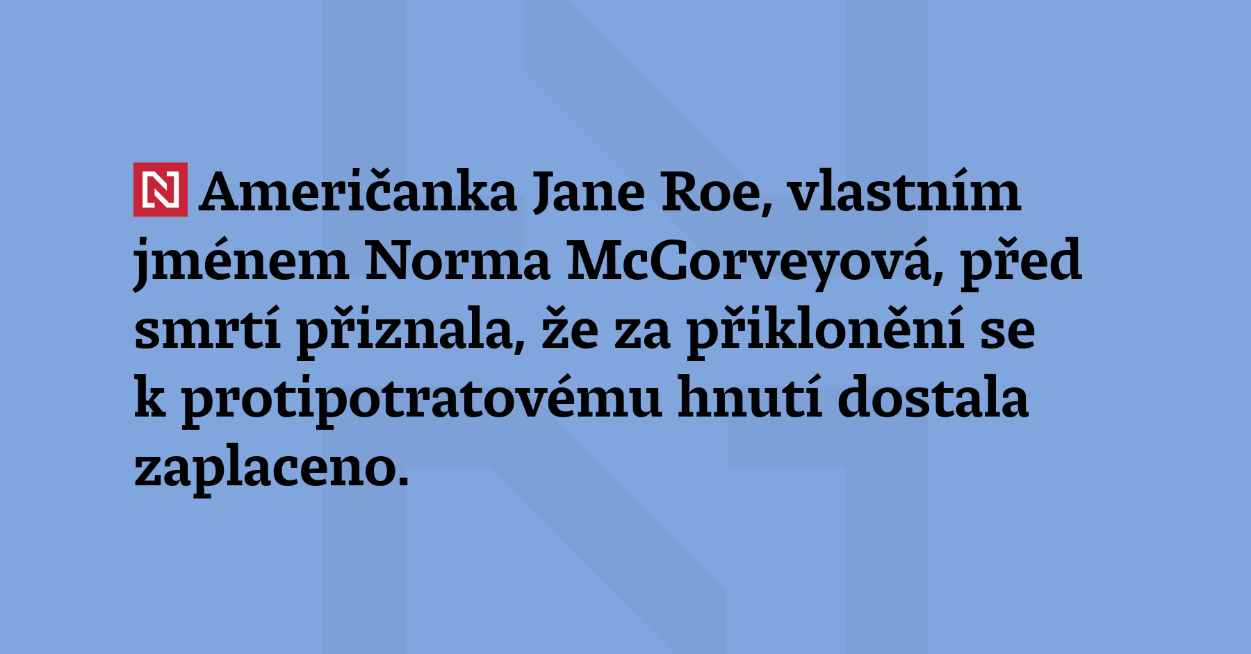 Američanka Jane Roe